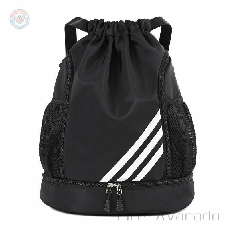 Сумка-рюкзак на шнурках для сменной обуви, водонепроницаемый спортивный мешок с отделением для кроссовок, множеством карманов и лёгким весом для тренажерного зала, йоги и путешествий