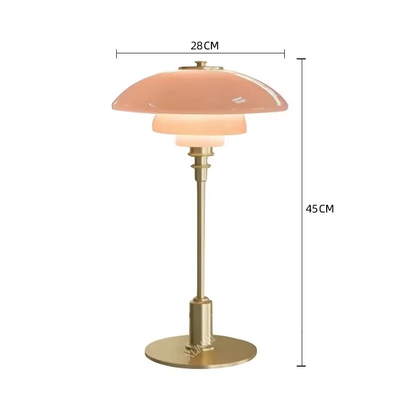 Настольная лампа CHUBAN стеклянная серебристого цвета Warm light 4500k, C, EU Plug