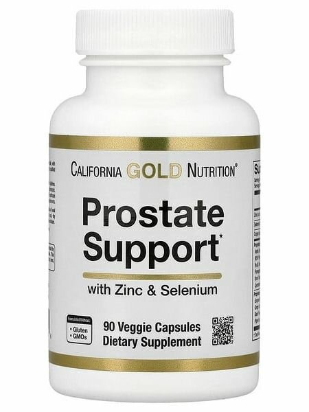 Добавка для здоровья простаты с запатентованной поддерживающей смесью, сереноей, корнем крапивы и оксидом цинка, 90 вегетарианских капсул