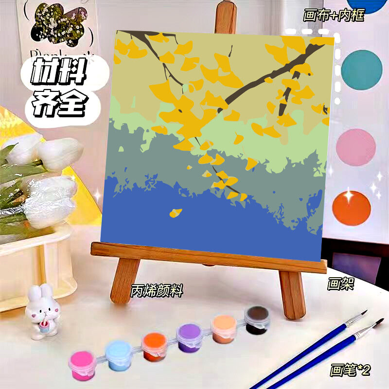 Цифровая картина маслом 20*20, аниме, раскраска маслом, ручная роспись маслом, декор для спальни.