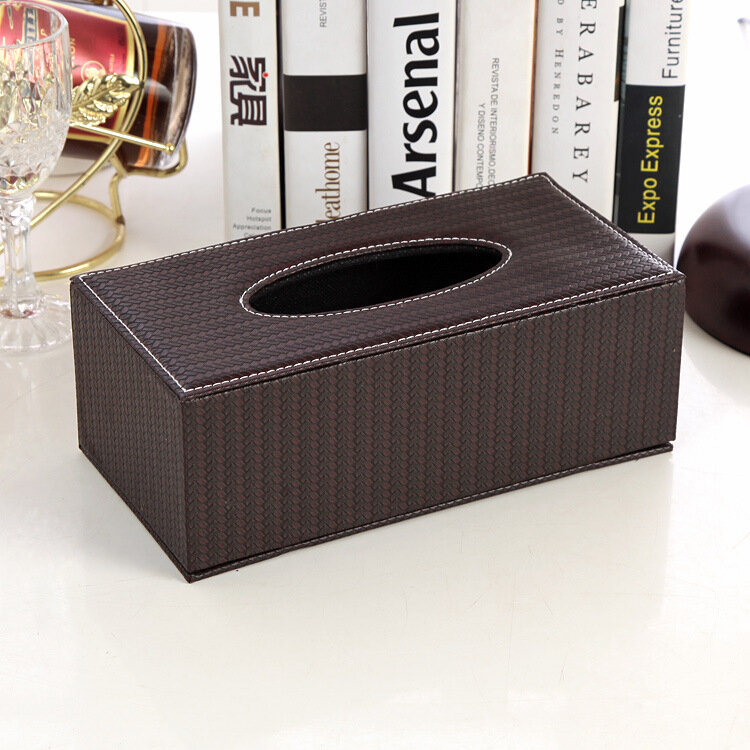 Креативная европейская кожаная коробка для полотенец PU бумажная коробка для ресторана бумажная коробка для рисовой