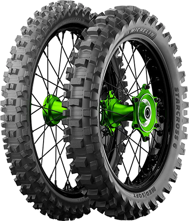 Летние мотошины Michelin Starcross 6 Medium Soft 100/90 D19 57M TT Rear NHS