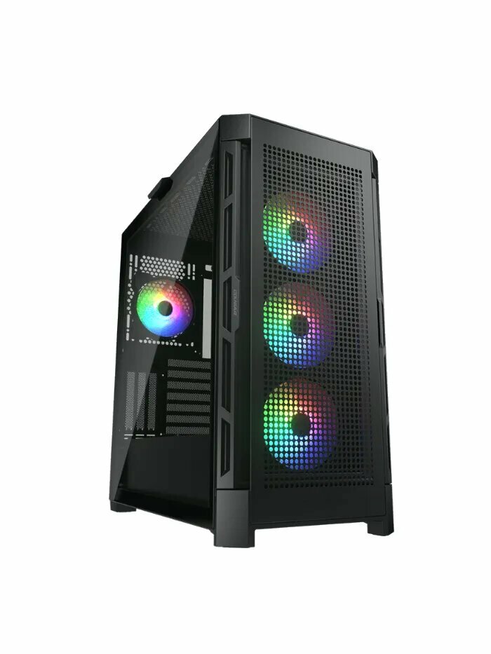Корпус для ПК Cougar Airface Pro RGB черный, Mid Tower без блока питания