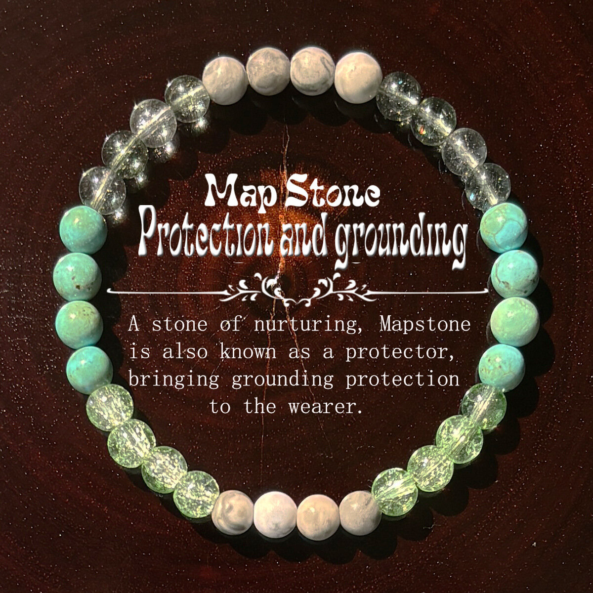 YM Mall Браслеты из бусин Халцедон фиолетовый Ручная работа Мудрость