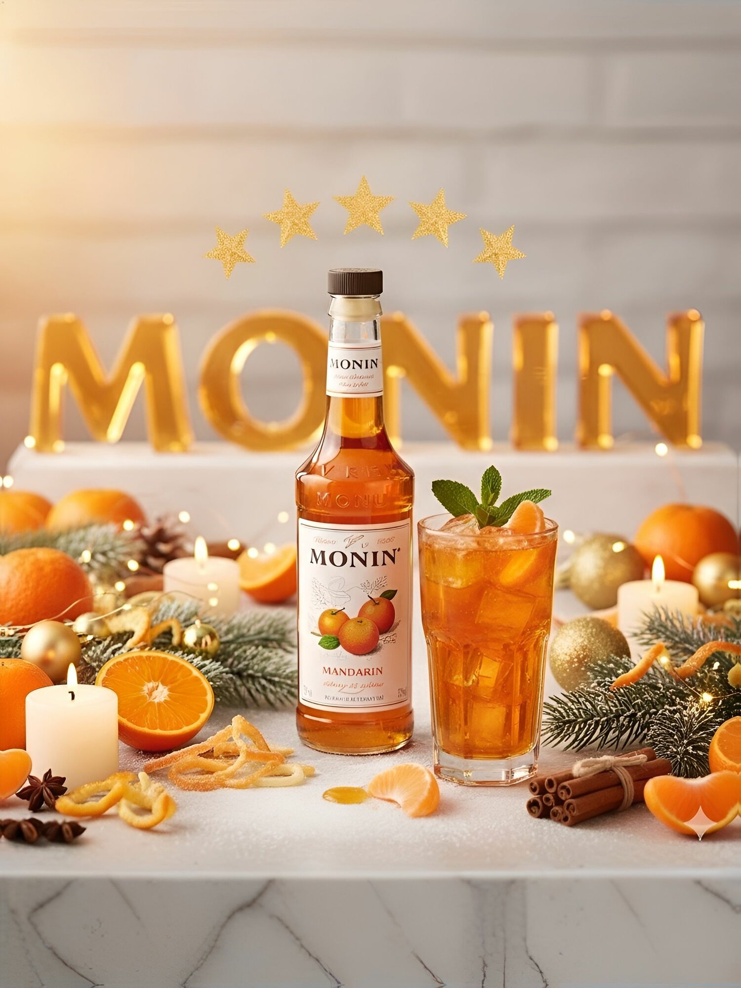 Сироп Monin Мандариновый для коктейлей, чая и цитрусовых миксов