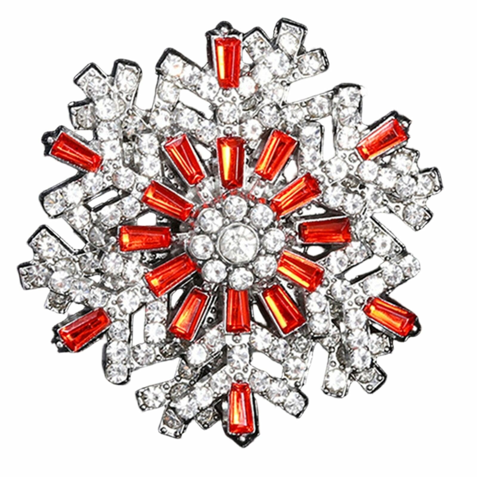 Модная брошь-снежинка с вращающимся акцентом сплав безопасна для повседневной носки