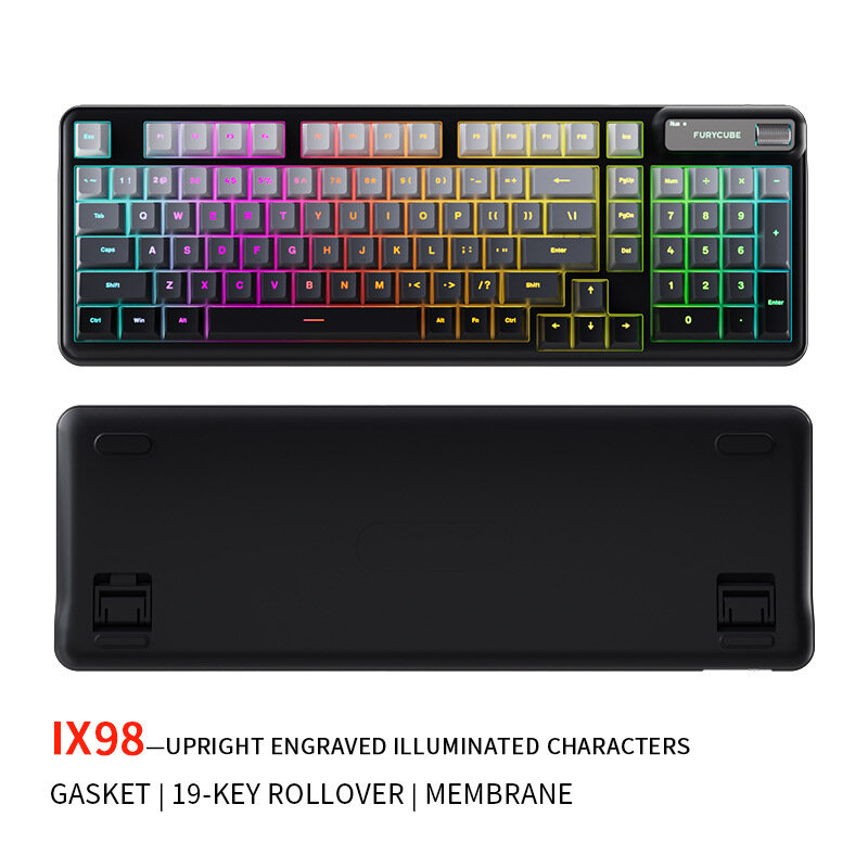 Клавиатура FURYCUBE IP98 с механическим ощущением, водонепроницаемая, для компьютерных игр, киберспорта, высокого внешнего вида, проводная, бесшумная