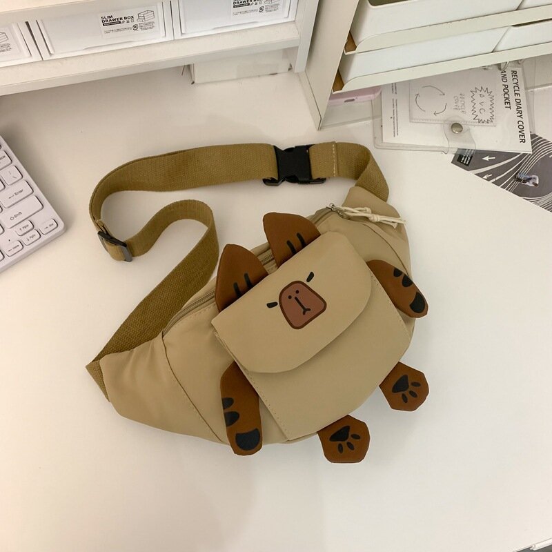 Детская сумка через плечо для девочек, милая и необычная, маленькая сумка через плечо для детей, универсальная летняя нишевая сумка на талию, стильная сумка на грудь для женщин