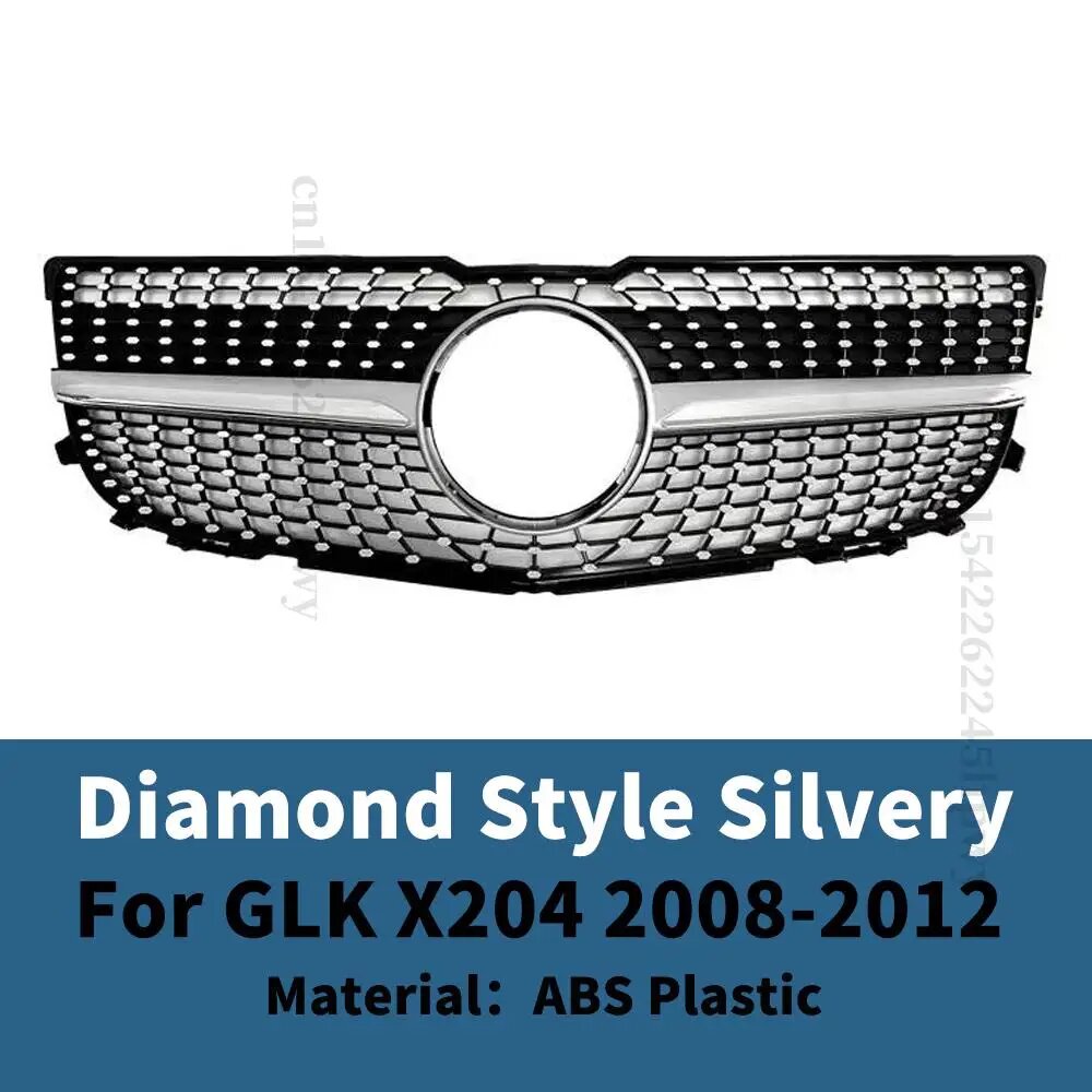 Решетка радиатора Diamond Silver для Mercedes GLK X204 2008-2012