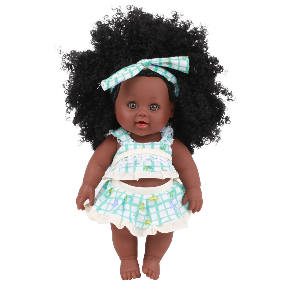 Реалистичная черная кукла, игрушка для девочек, виниловая пластиковая мягкая кукла, африканская кукла