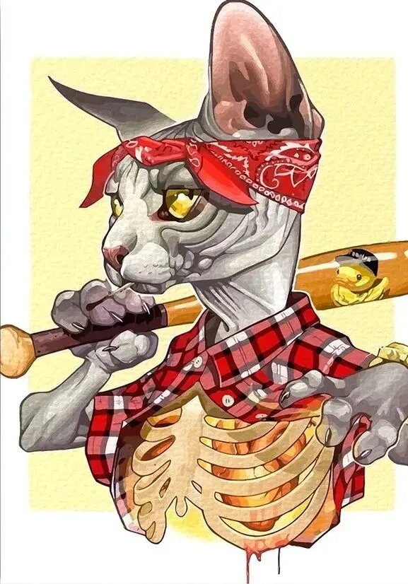 Алмазная Картина "Сфинкс" 5D Круглый Бриллиант 40X50См.