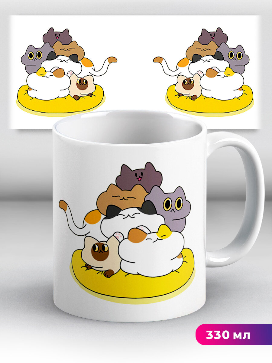 Кружка Аниме Куча котиков подушка