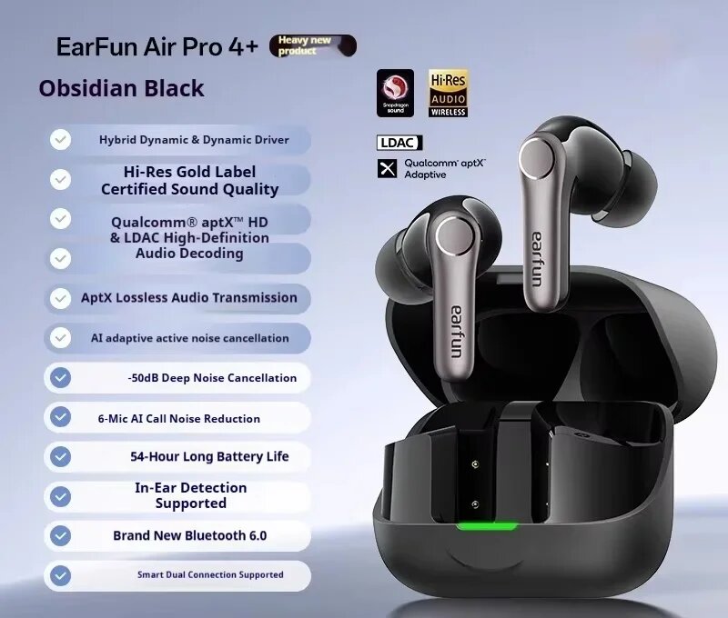 EarFun Air Pro 4+ Black - Беспроводные наушники