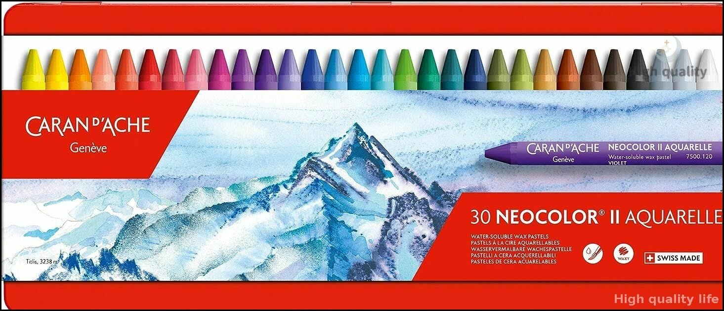 Масляная пастель Neocolor II набор 30 цветов акварельная