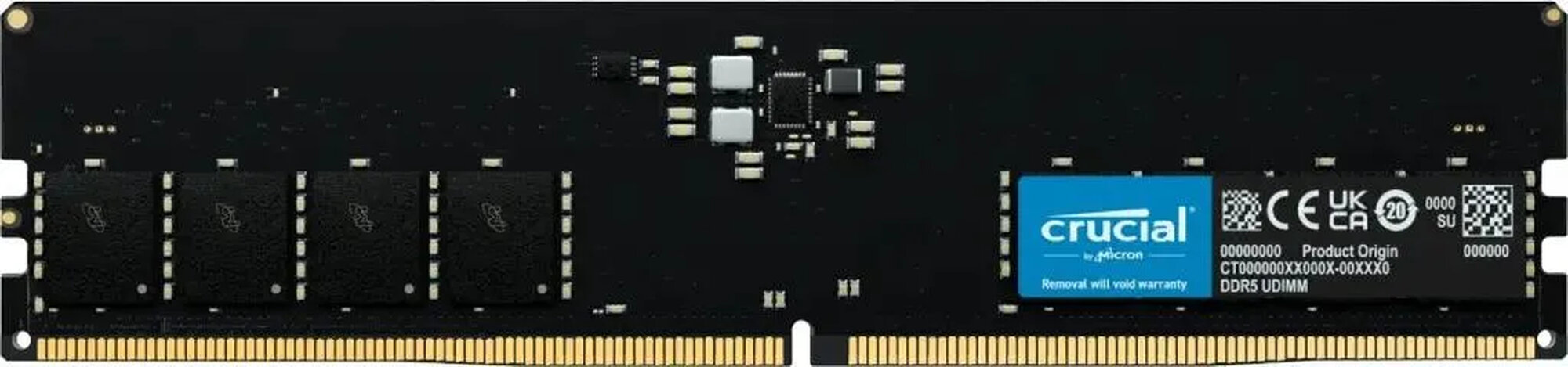 Модуль памяти DIMM DDR5 16Gb, 5600Mhz, Crucial Classic (CT16G56C46U5T)