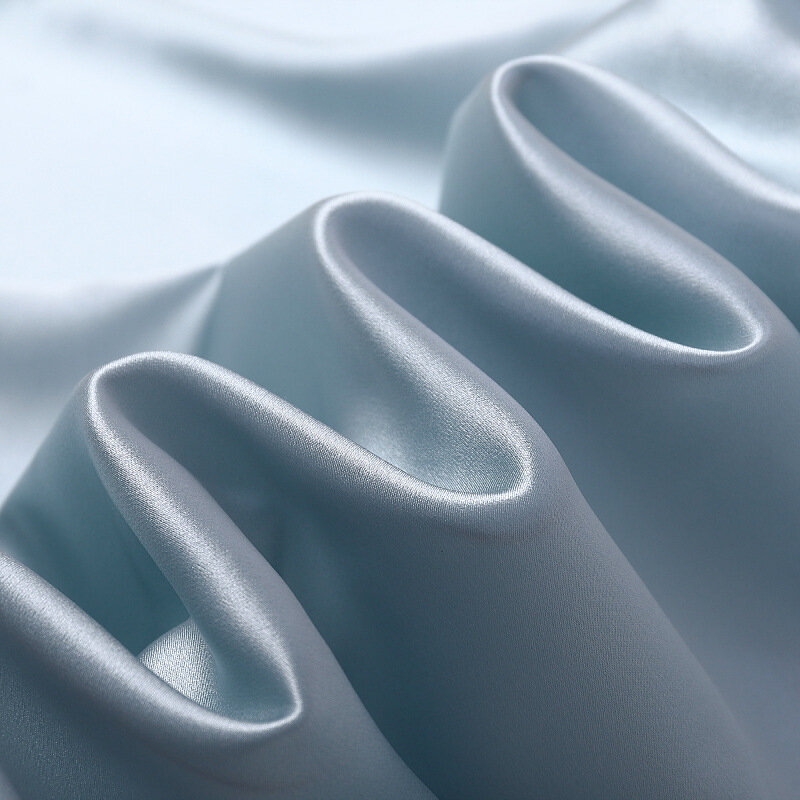 Простой креп-сатин 16/19 монме, ширина 114 см, 100% шелк тутового дерева, полный шелковый материал для оптовой одежды