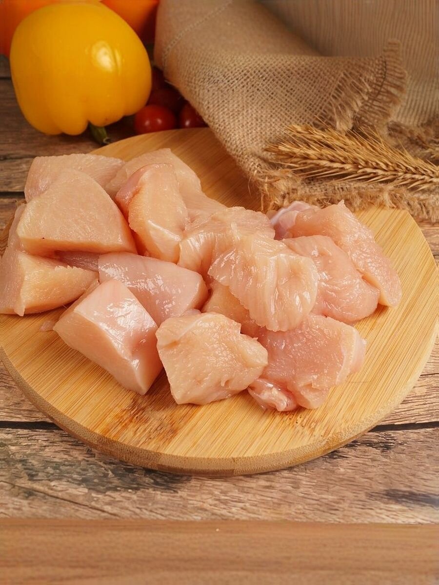 Филе грудки куриное (кубиками) 700 гр, Ферма Евгения Рошаля