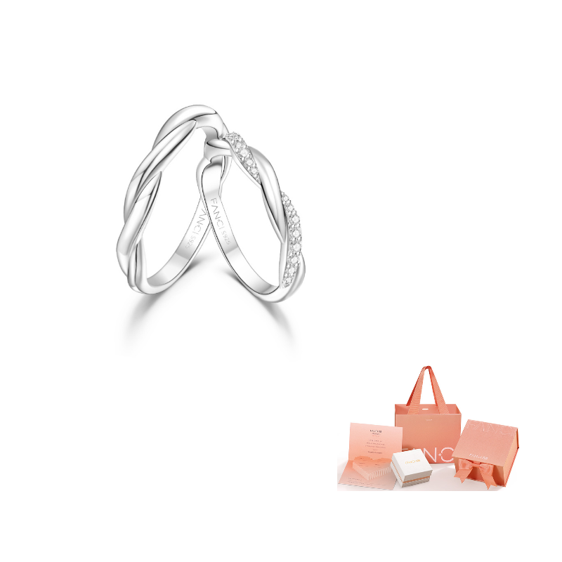 Комплект бижутерии: кольцо, циркон