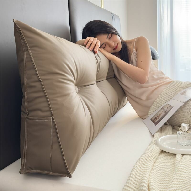 [Yongguang] Подушка для изголовья из кожи в виде кошачьей лапки, прочная треугольная большая спинка, мягкий татами, подушка для поддержки поясницы в спальне