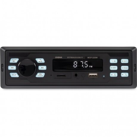 Автомагнитола Digma MCP-225W 1DIN 2x45Вт v5.0 AUX 2