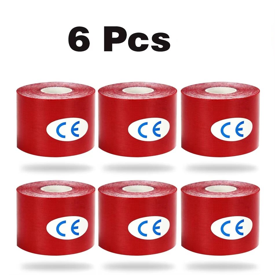 WOSWEIR 6 шт. кинезиологическая лента, спортивные эластичные ленты для восстановления, тренажерный зал, фитнес-бинты, Jiont, поддержка мышечной боли, наколенники