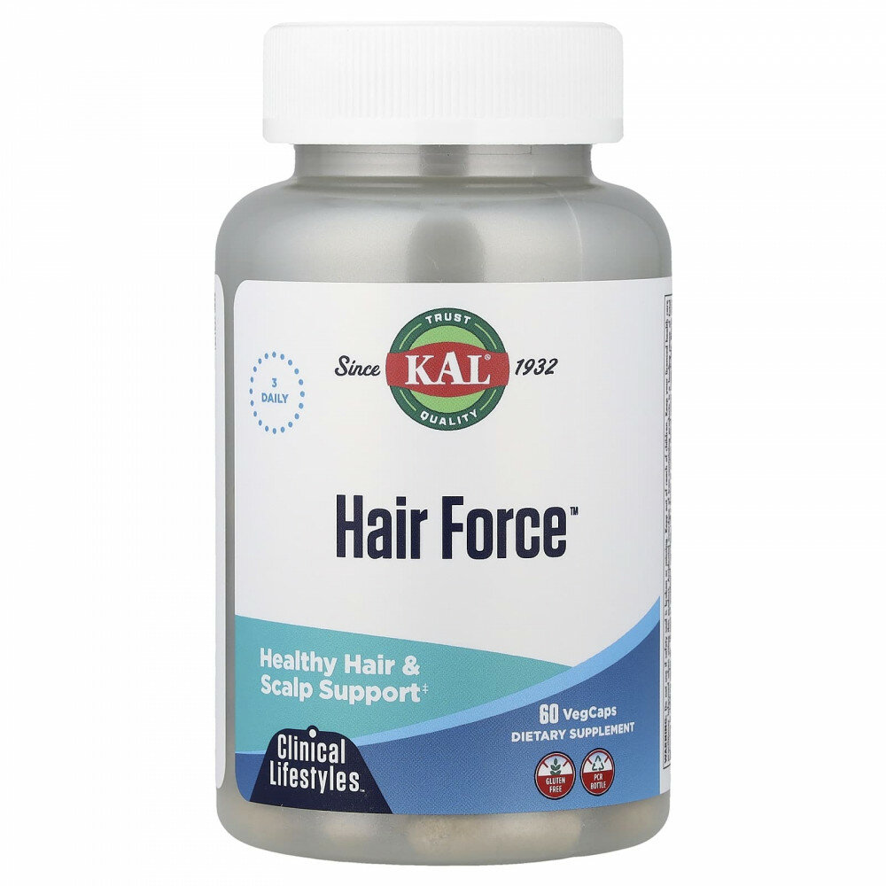 KAL, Hair Force™, 60 растительных капсул