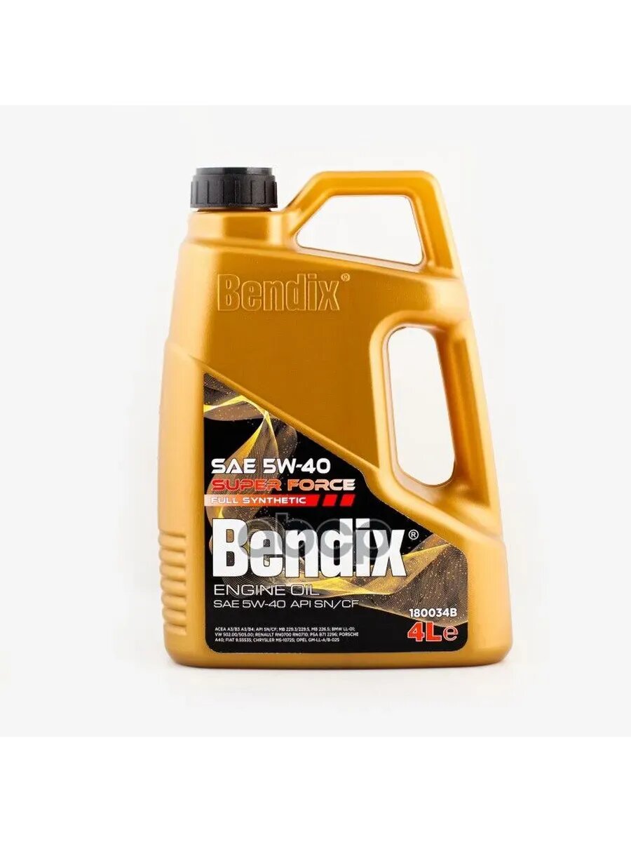 BENDIX 4Л. Синтетика Bendix Super Force Sae 5W-40. Api Sn Sm
