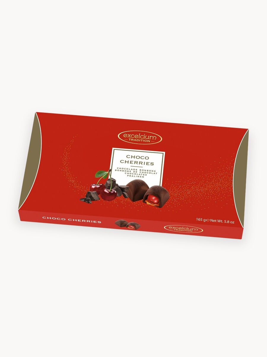 Конфеты Excelcium Tradition "Вишня в ликере" в темном шоколаде, 165г