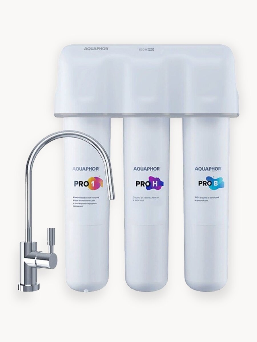 Фильтр Аквафор Кристалл ЭКО Н PRO, для жесткой и мягкой воды, 8000л