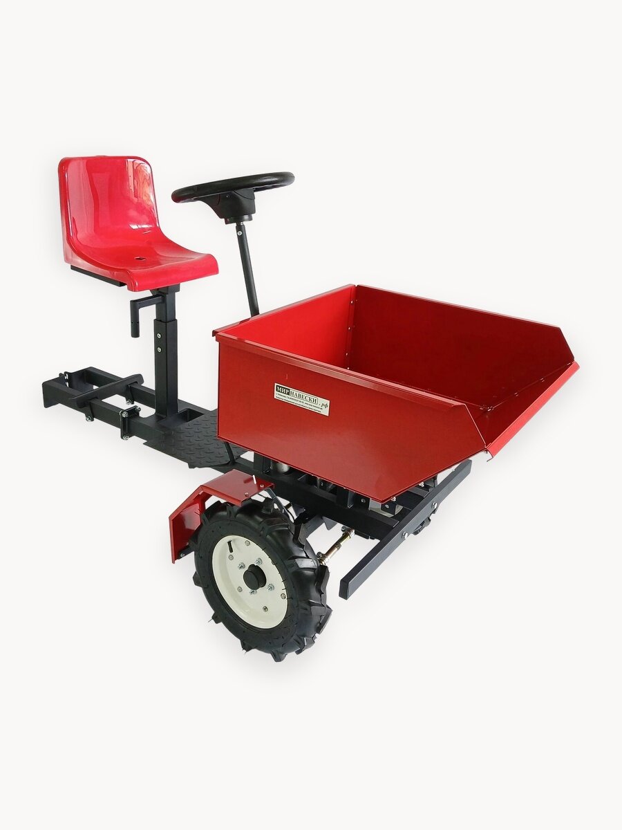 Адаптер передний АПМ-135 с кузовом для китайских мотоблоков колеса 4.00-10 красный