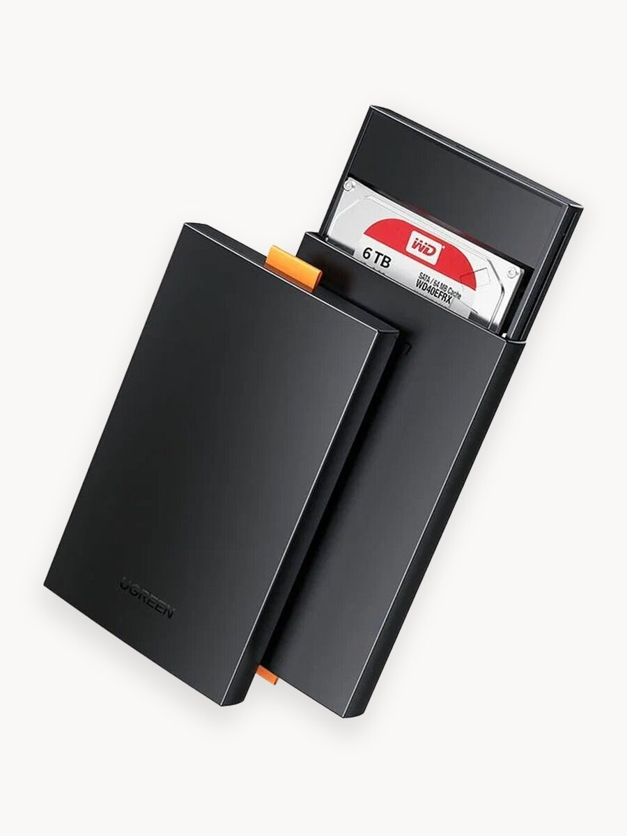 Бокс внешний для жесткого диска UGREEN CM237 (60353) USB 3.0 To 2.5' SATA Hard Driver Enclosure. Цвет: черный