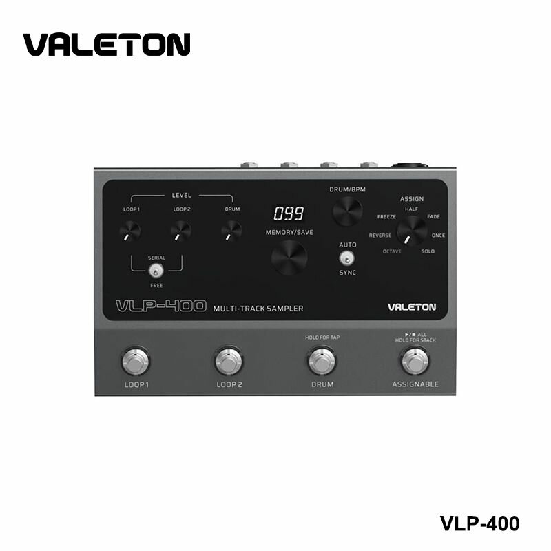 Valeton VLP-400 Многодорожечный сэмплер с 4 ножными переключателями - два полнофункциональных лупера, драм-машина