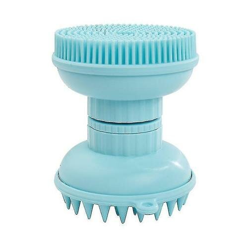 Pet гребени щетки 2 в 1 Pet Dog Cat Силиконовая ванная щетка Собака ванная щетка Pet Bath Blue