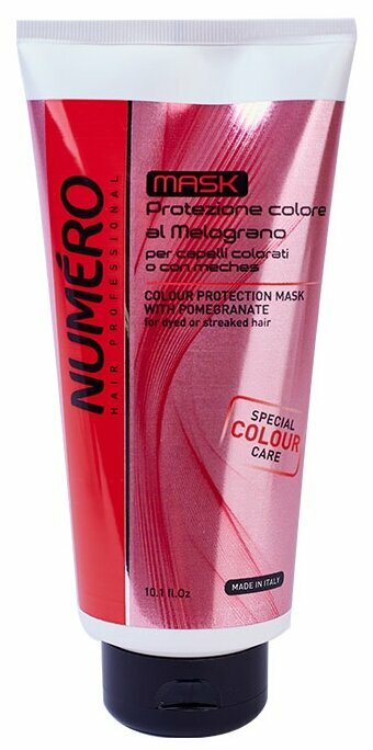 Brelil Professional Numеro Colour Protection Mask With Powegranate Маска для защиты цвета волос, 300 мл, туба оригинал