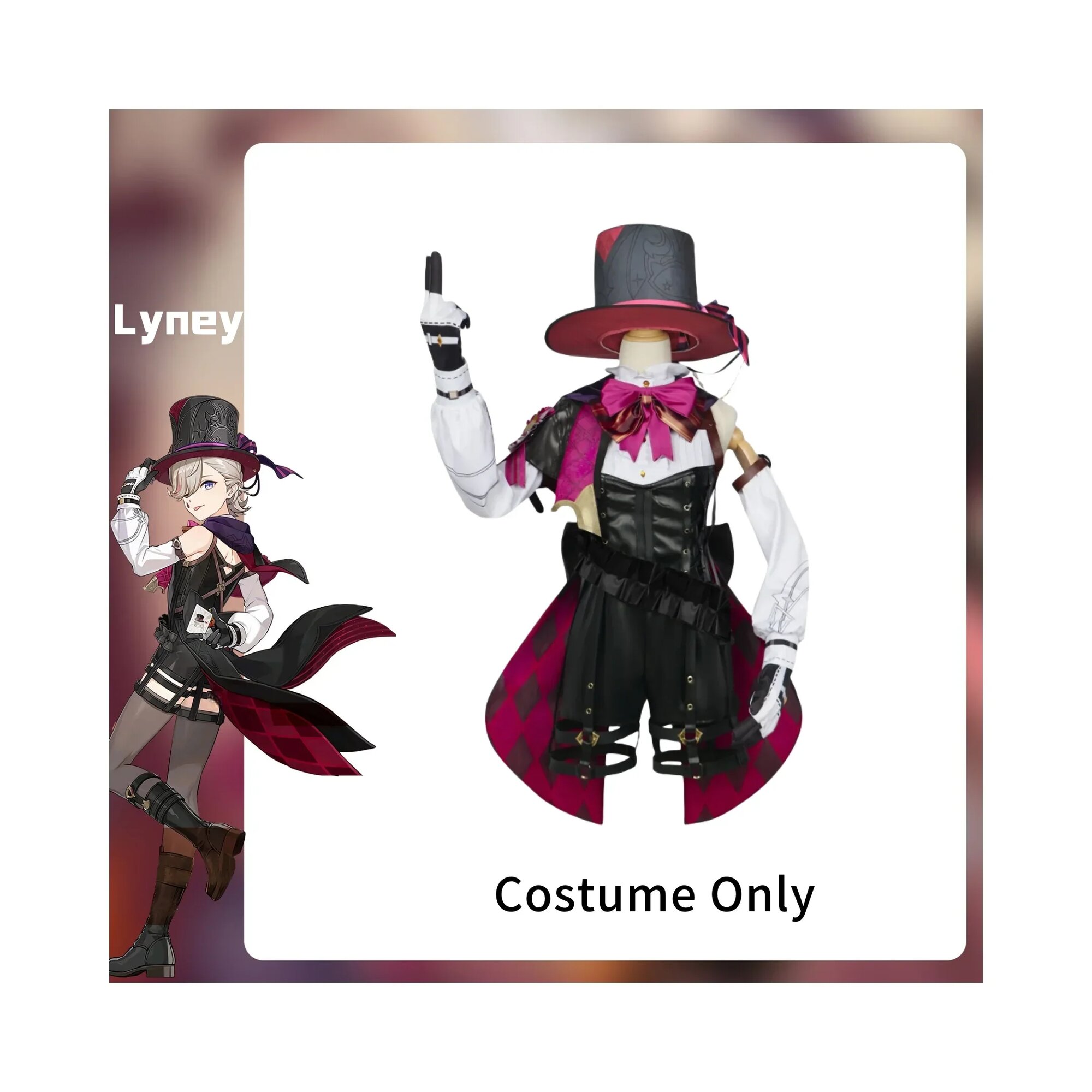 Костюм Линей Genshin Impact из кожи для женщин XXL, Costume only