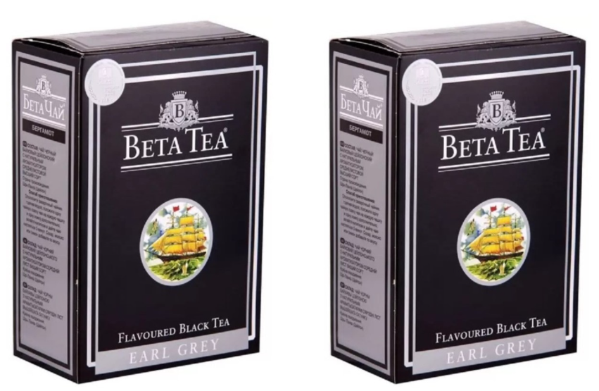 Beta Tea Чай черный Бергамот, листовой, 100 г, 2 уп