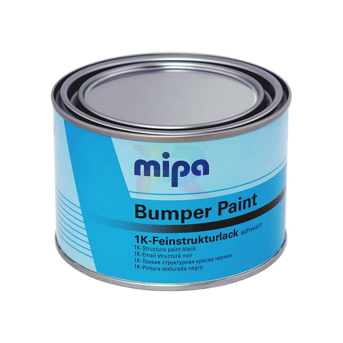 Структурная автомобильная краска для бампера Mipa Bumper Paint 1K черный 0,5 л.