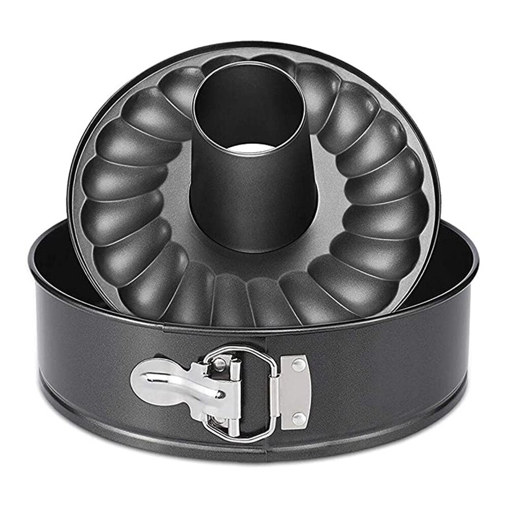 Сковорода 7 дюймов, форма для чизкейка, форма для мороженого, форма для выпечки с антипригарным покрытием, форма для кексов 2 в 1 со съемным дном - черная