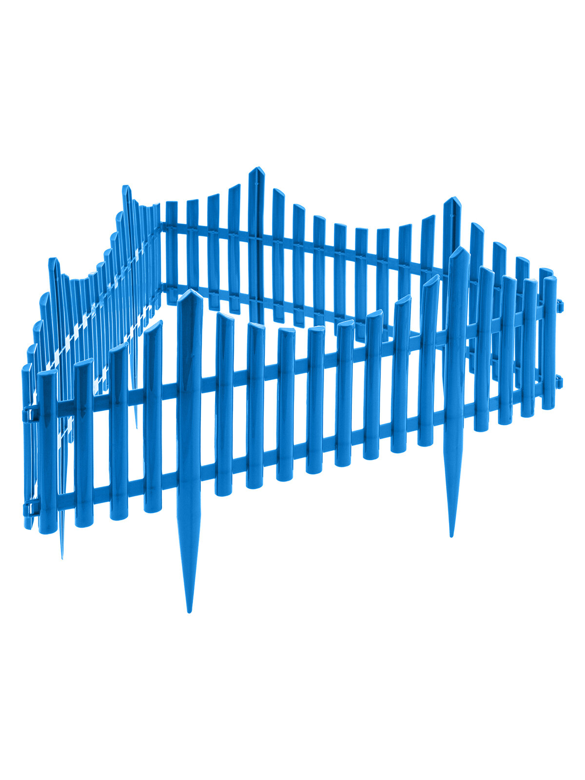 Забор декоративный Palisad "Гибкий" 24х300 см, голубой, 65019