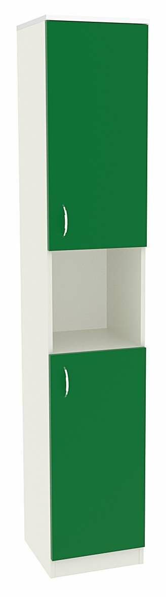 Офисный шкаф узкий с нишей в аптечный кабинет серии изумруд Ш-46