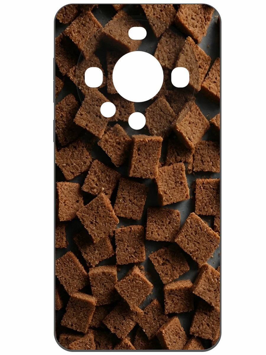 Чехол-накладка Krutoff Soft Case Сухарики для Huawei Mate 60 черный