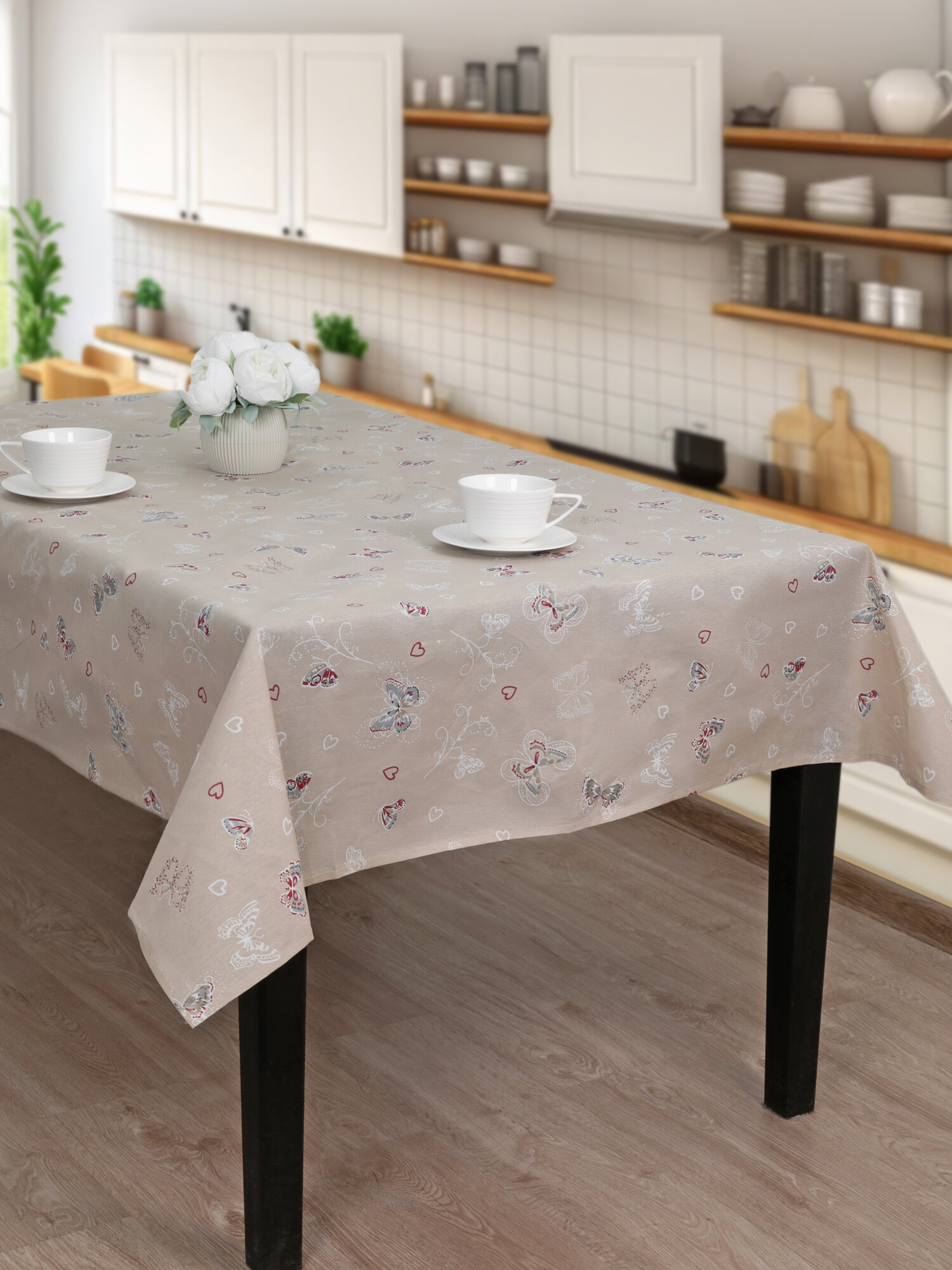 Итальянская скатерть на прямоугольный стол 140х240 см, Vallepiano