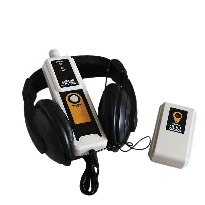 EM282 Ультразвуковой детектор утечки воздуха, воды, пыли, давления с наушниками, светодиодная индикация для автомобильного бака и т. д.