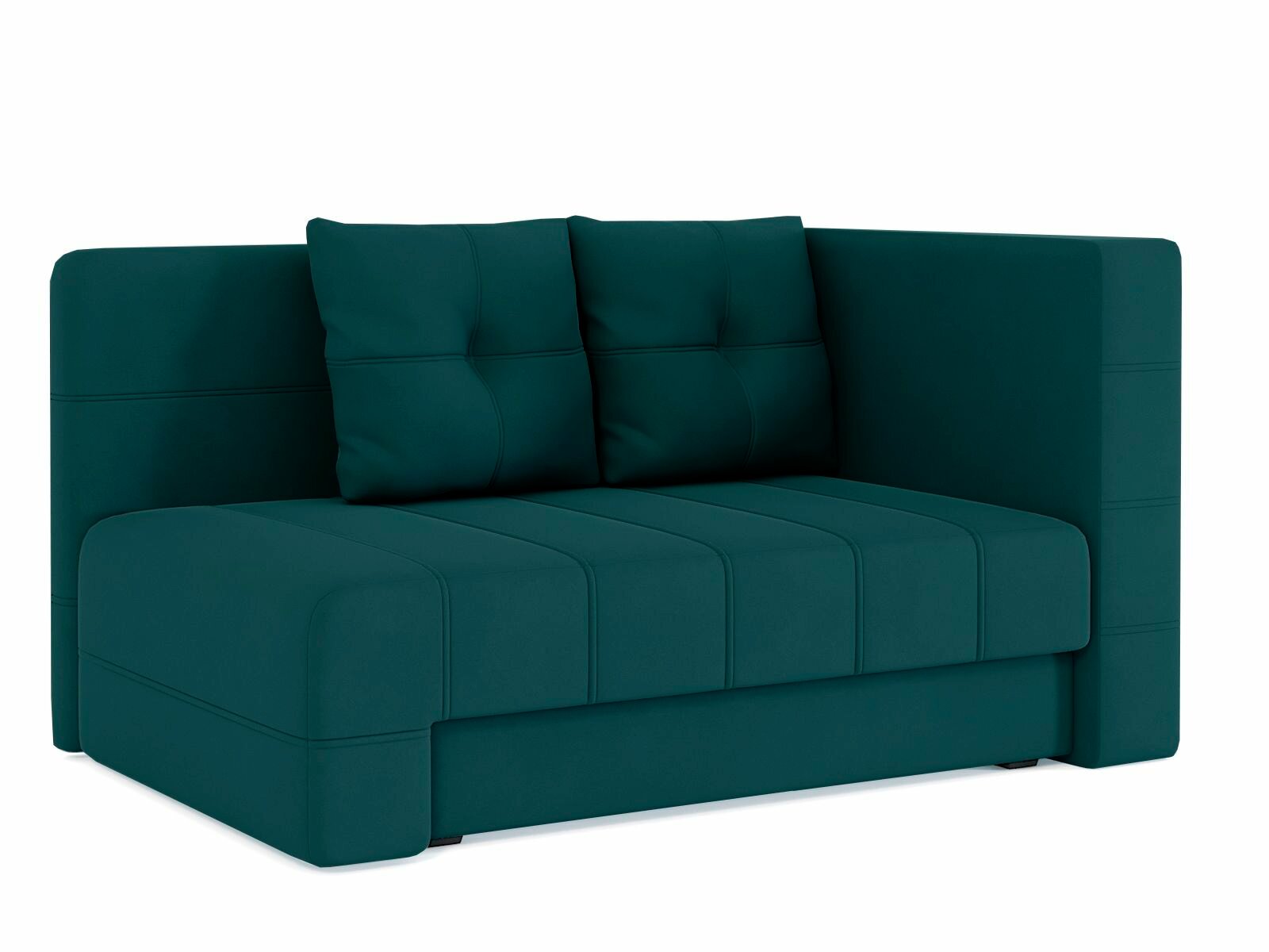 Диван - кушетка Корфу Next, еврокнижка, 142*70*80, угол левый/правый, велюр Зара Изумруд