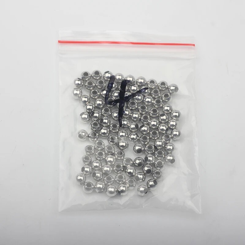 Медные бусины для вязания мушек Rompin, silver 4mm