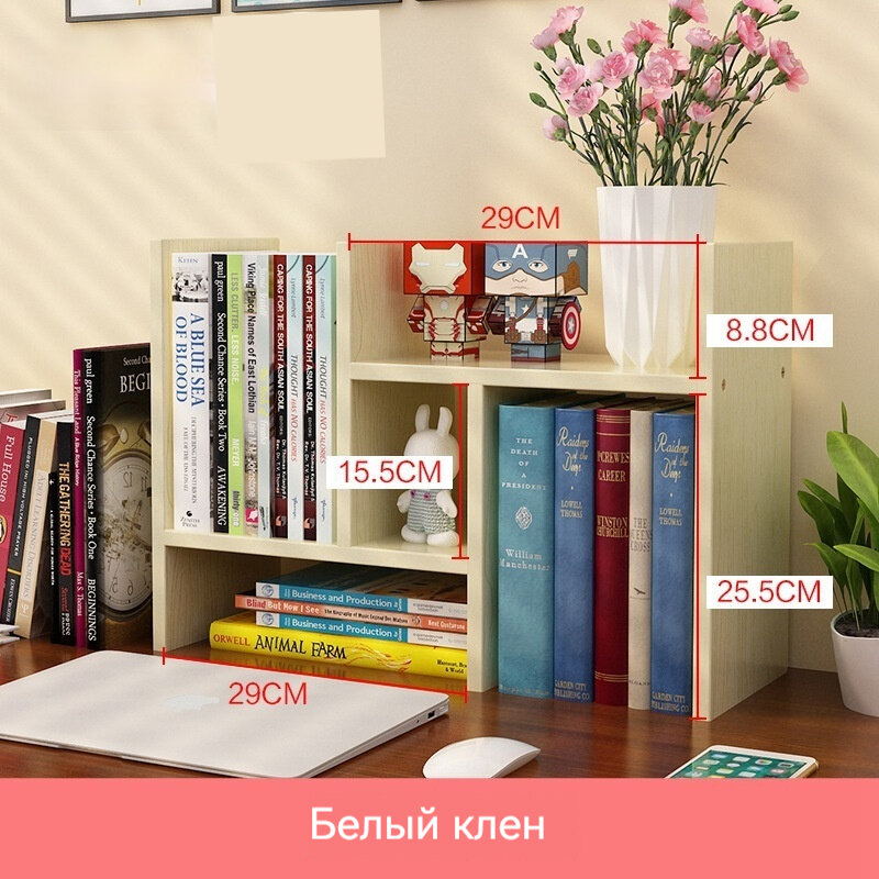 Полка для стола, дерево, прямой край, фанера, современный стиль, полка, цвет белого клена