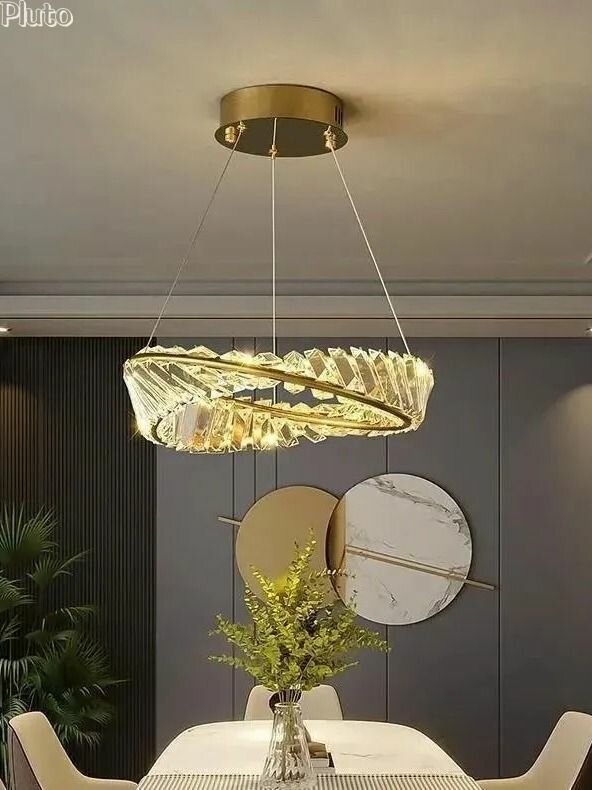 Современные хрустальные люстры креативные круглые декоративные гостиные виллы