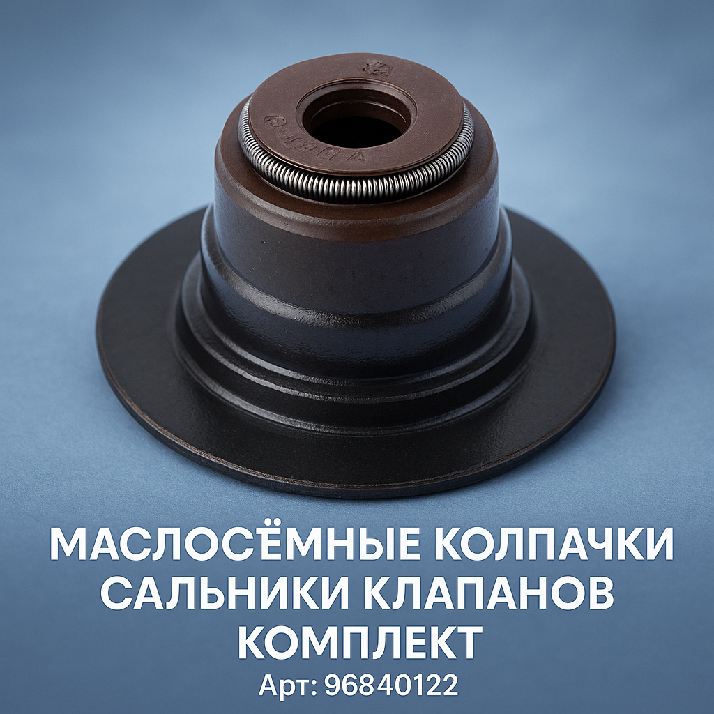 Маслосъёмные колпачки сальники клапанов комплект Chevrolet Lacetti1 1.4-1.6 Cruze 1.6 Daewoo Nexia 1.6