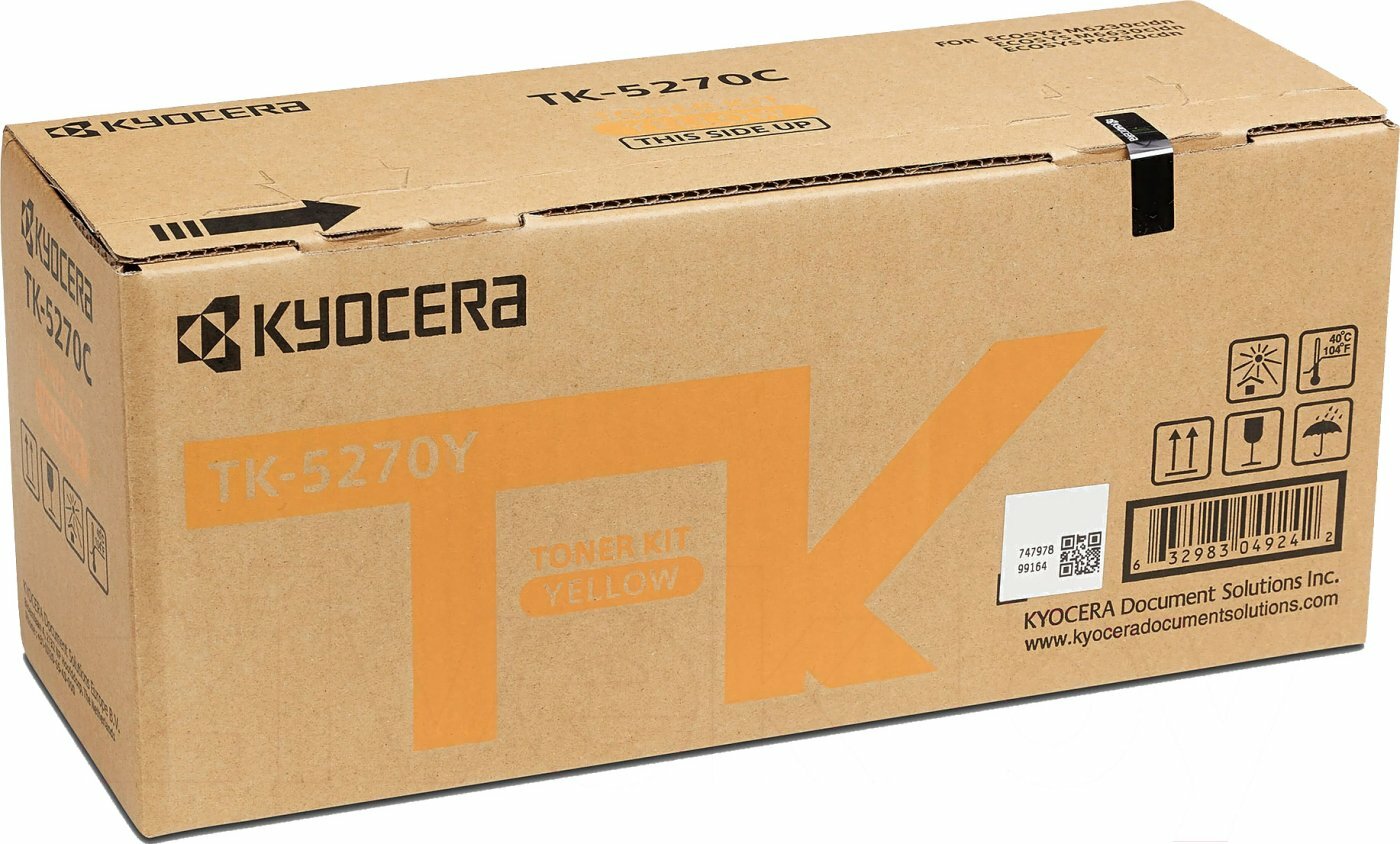 Картридж лазерный Kyocera TK-5270Y 1T02TVANL0 желтый (6000стр.) для M6230cidn/M6630cidn/P6230cdn