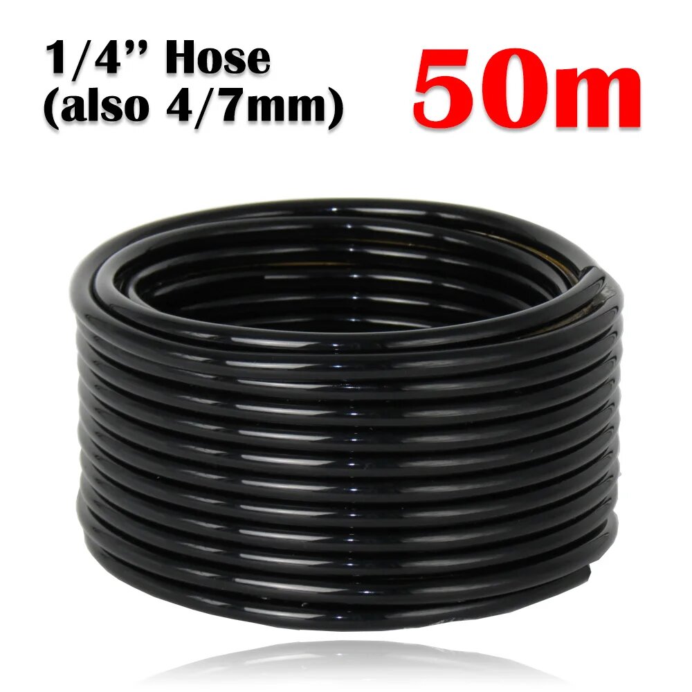 Черный шланг 1/4" (4/7 мм) 50 м